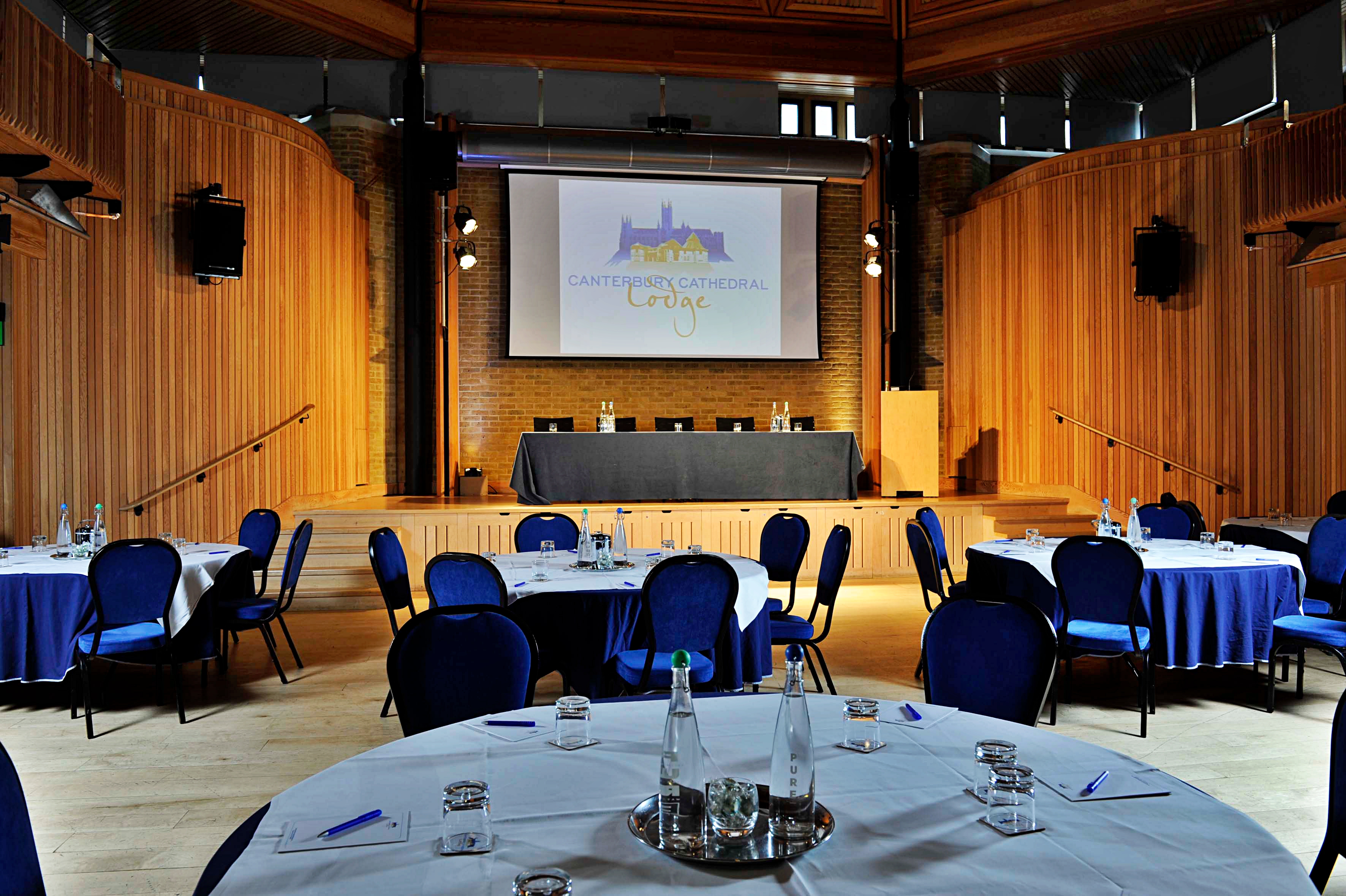 Auditorium set up for a presentation - Canterbury Cathedral Lodge